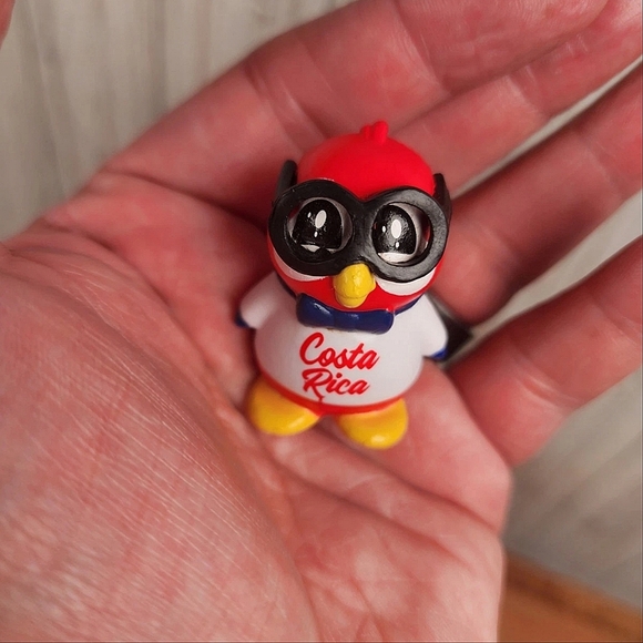 Hand Crafted | Toys | Costa Rica Red Bird W Glasses 5 Figure Bonkers ...